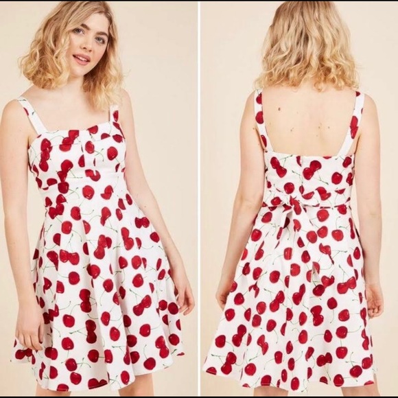 Modcloth | Dresses | New Ixia Modcloth Retro Cherry Dress | Poshmark